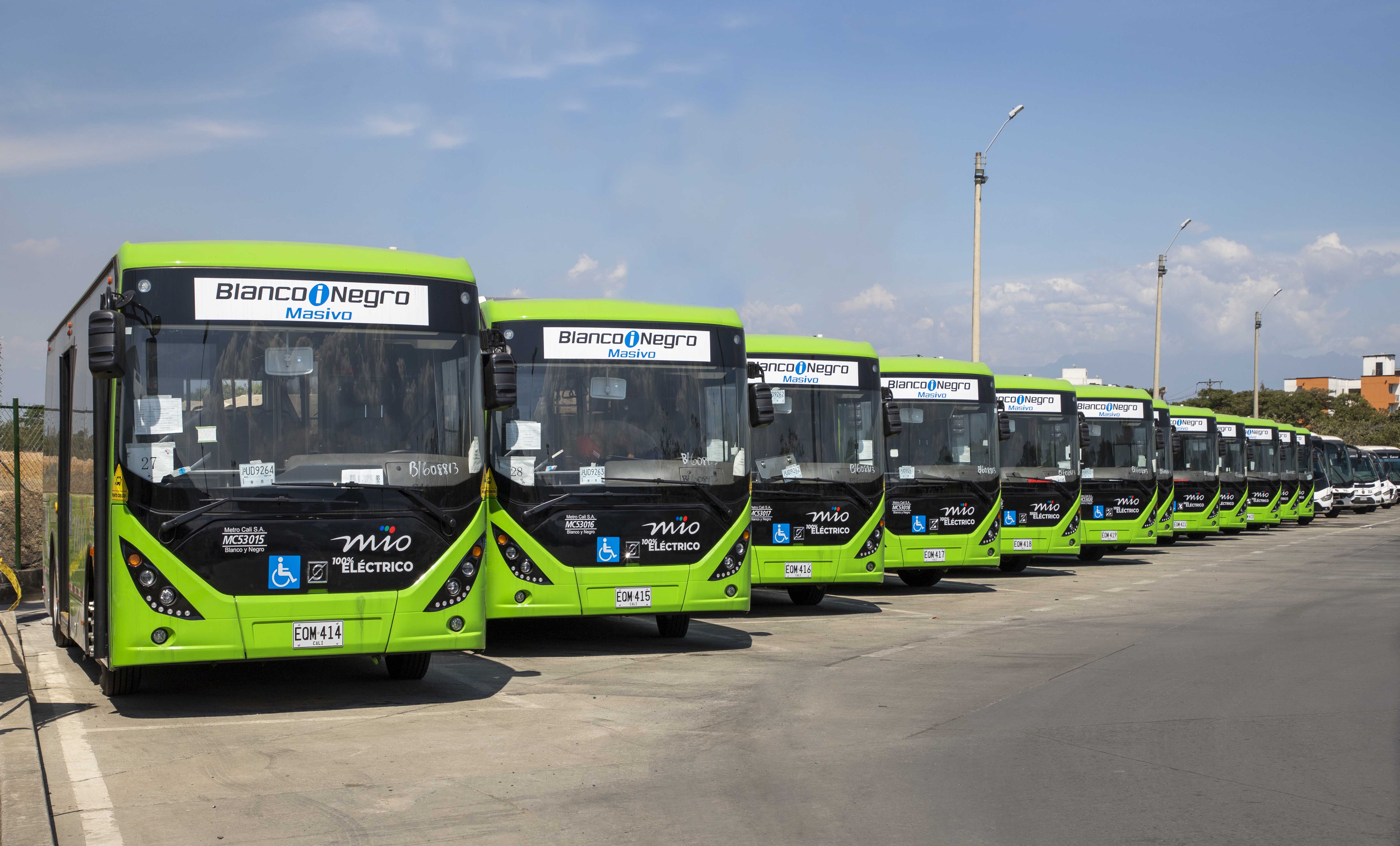 Arrancó en Cali la primera flota de buses eléctricos en el sistema de ...