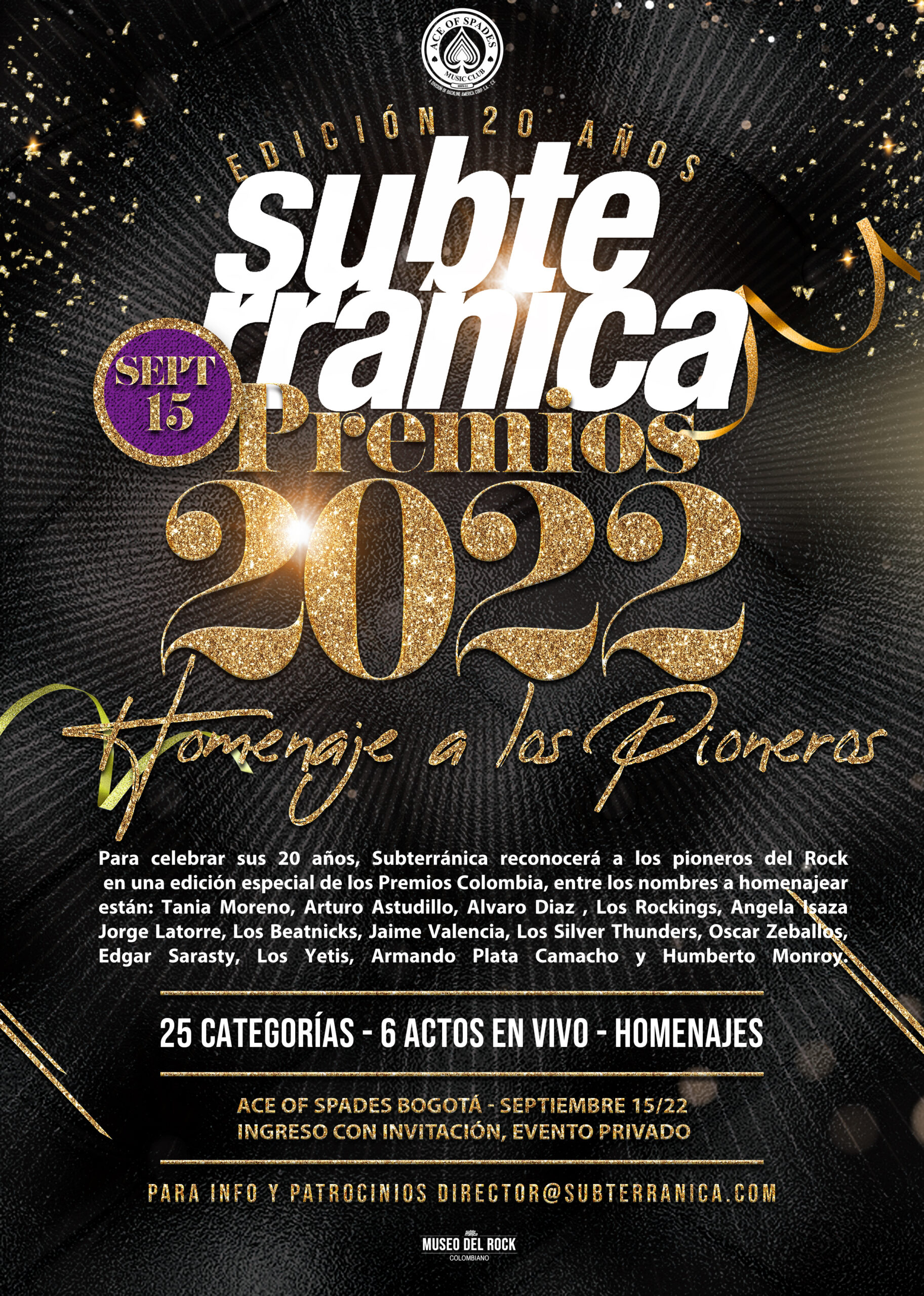 Premios Subterránica 2022 y el sentido homenaje a los pioneros del rock ...