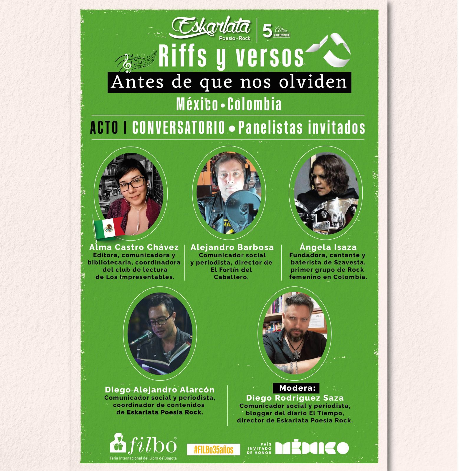 Cinco años de Eskarlata Poesía Rock en FILBo 2023