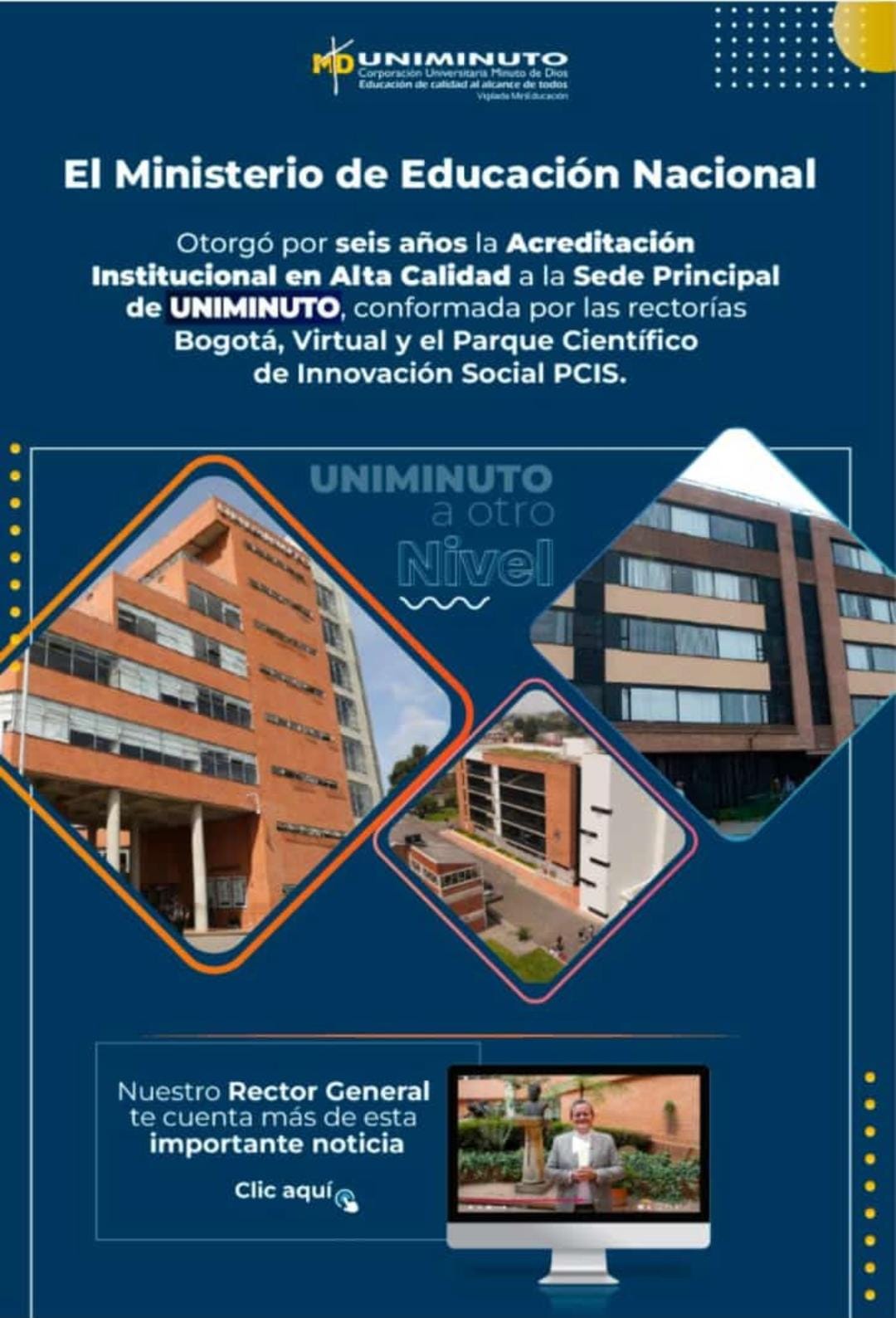 UNIMINUTO Bogotá recibe Acreditación Institucional de Ministerio de ...